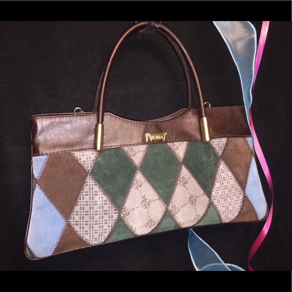 Roma | Bags | Romas Diamond Suede Patchwork Satchel | Poshmark